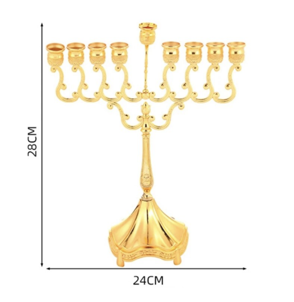 CASAMASONICA | CDL-117 Candelabro Chanukkah judio 9 brazos